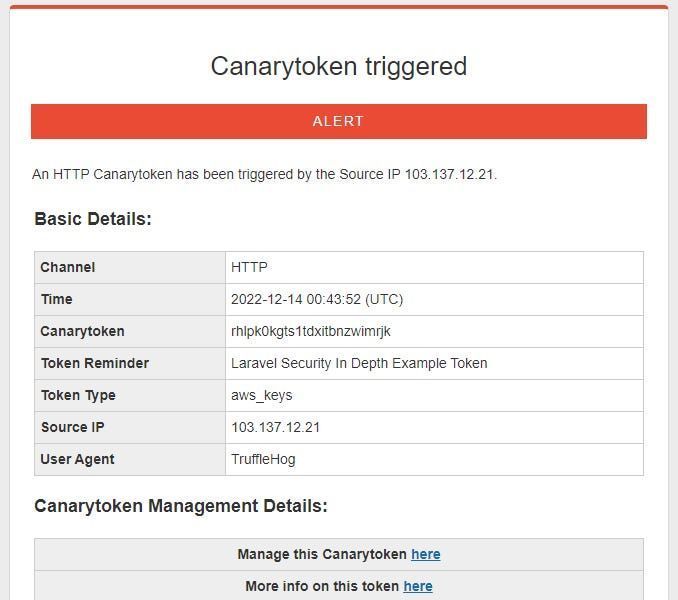Laravel News on LinkedIn: Security Tip: Canary Tokens Laravel News on LinkedIn: Security Tip: Canary Tokens
