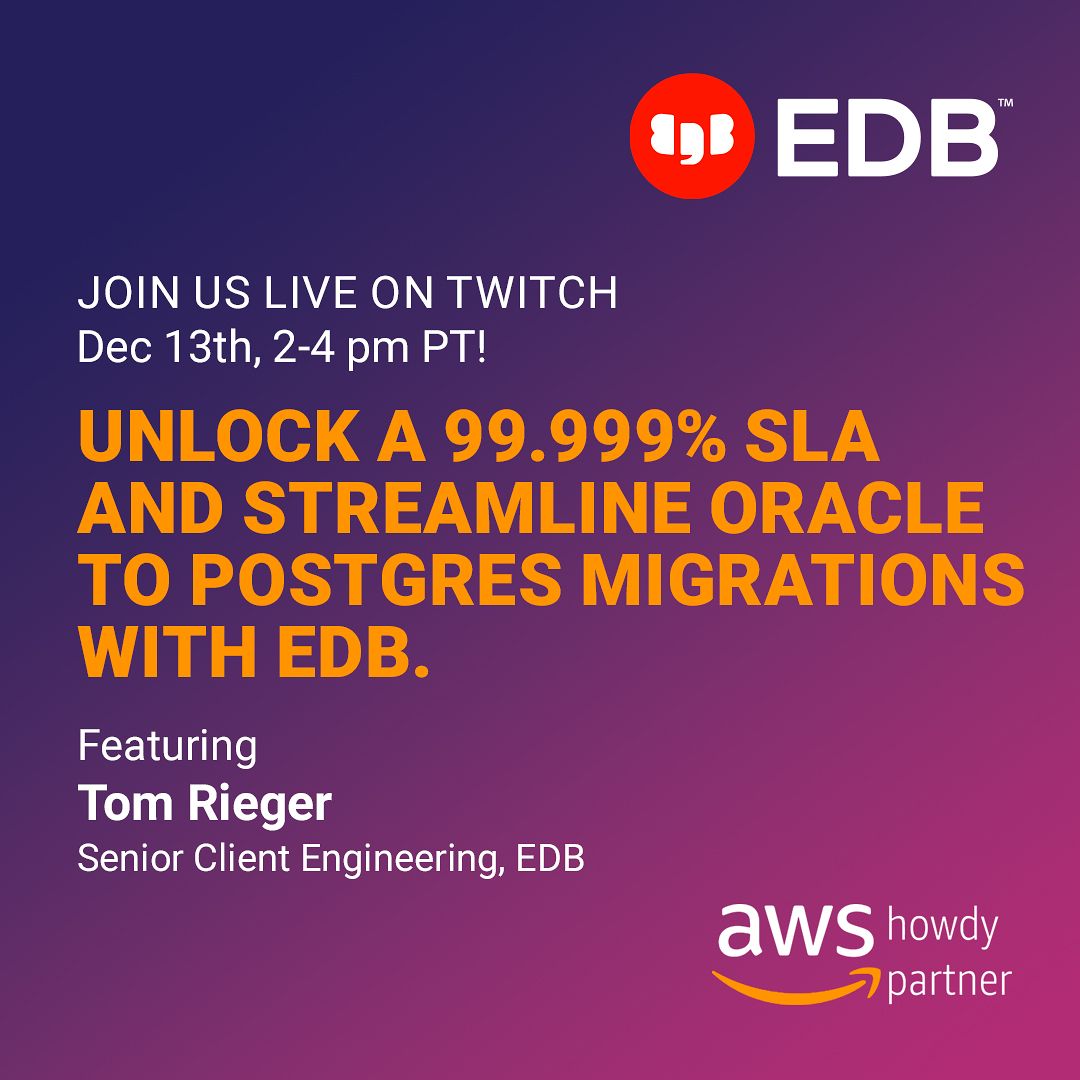 Behshad Behnam on LinkedIn: #howdypartners #aws #edbpostgres # ... Behshad Behnam on LinkedIn: #howdypartners #aws #edbpostgres # ...