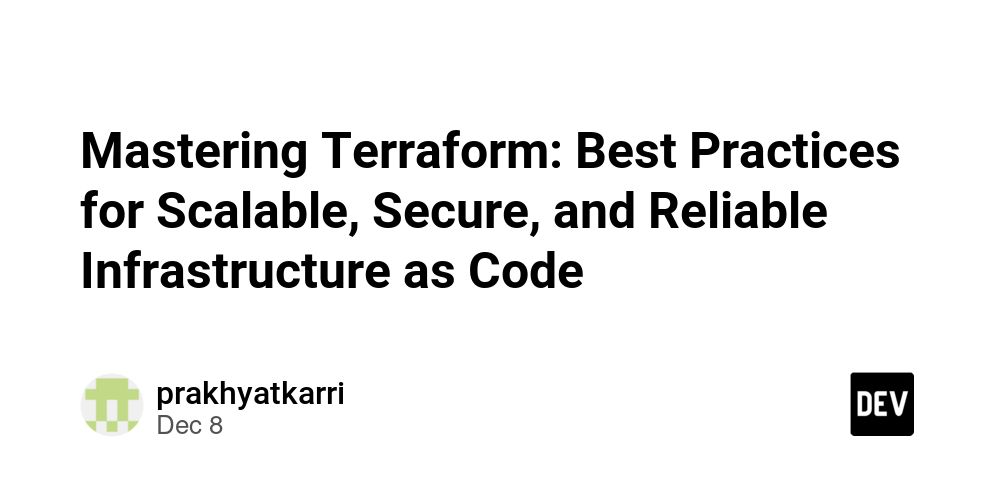 DevOps Bulletin on LinkedIn: Mastering Terraform: Best Practices for ... DevOps Bulletin on LinkedIn: Mastering Terraform: Best Practices for ...