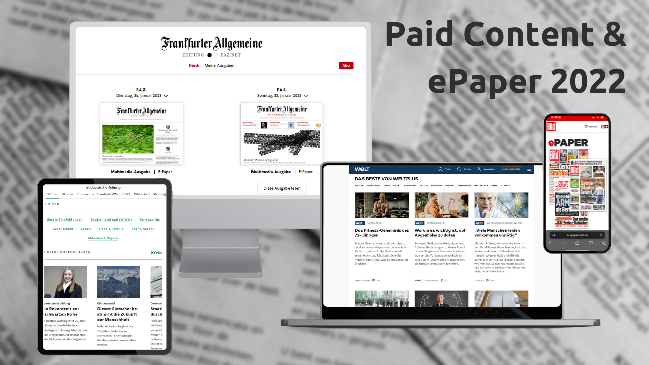 Paid Content und ePaper: diese Zahlen stellt die IVW bereit Paid Content und ePaper: diese Zahlen stellt die IVW bereit