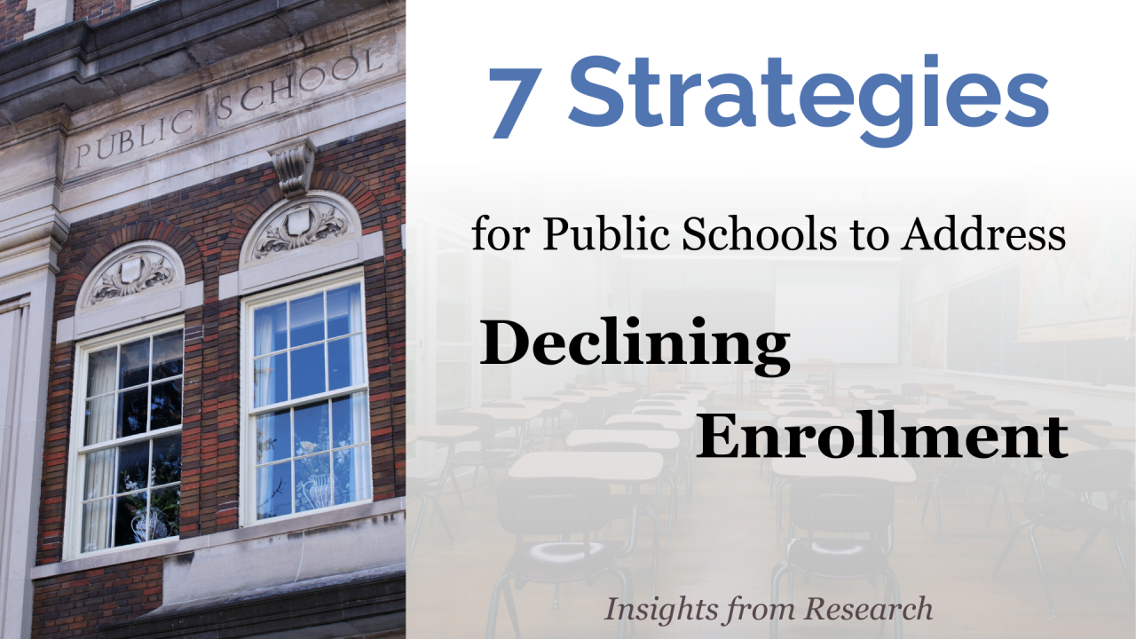 7 Strategies for Public Schools to Address Declining Enrollment 7 Strategies for Public Schools to Address Declining Enrollment