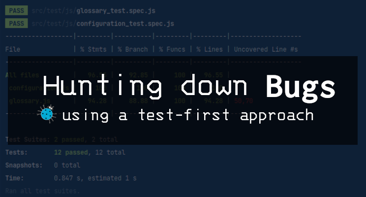 Example of test-first bug-fixing in JavaScript Example of test-first bug-fixing in JavaScript