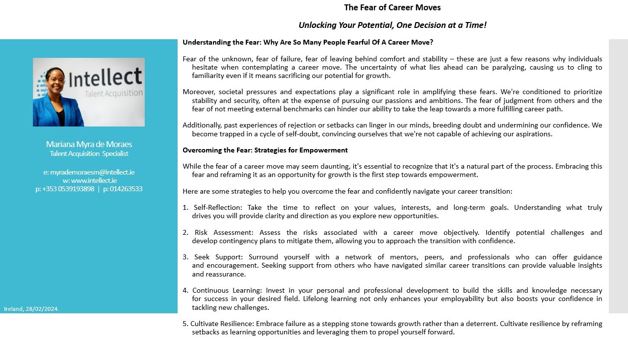 Embrace Career Growth: Overcoming the Fear of Change Embrace Career Growth: Overcoming the Fear of Change