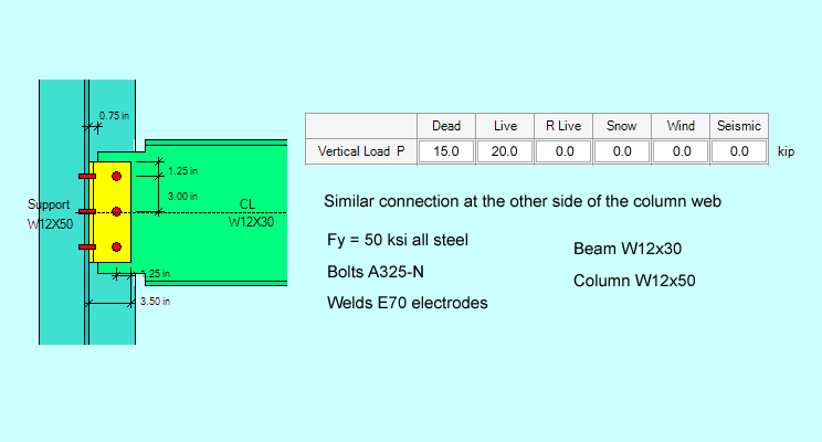 Beam-to-Column-Web Shear Connection Example Using ASDIP STEEL Beam-to-Column-Web Shear Connection Example Using ASDIP STEEL
