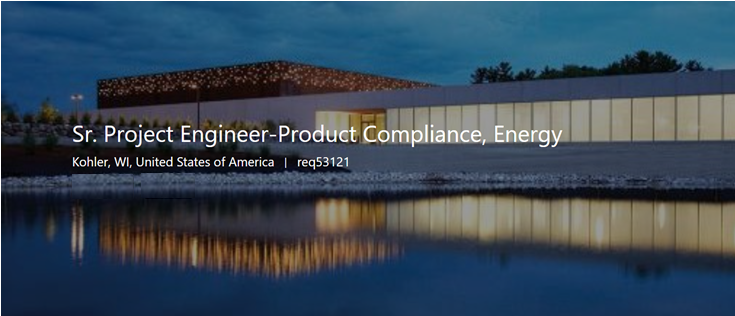Sr. Project Engineer - Product Compliance Sr. Project Engineer - Product Compliance