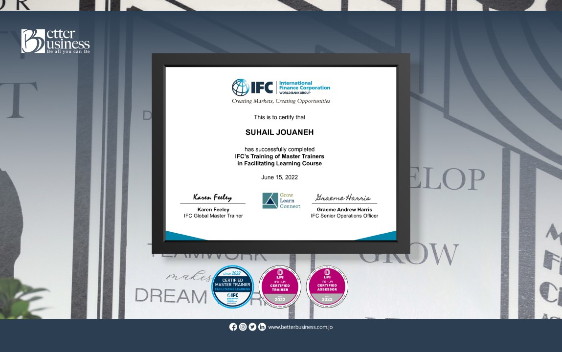 Dr. Suhail Jouaneh Becomes an IFC-LPI TPMA Certified Assessor, IFC-LPI ... Dr. Suhail Jouaneh Becomes an IFC-LPI TPMA Certified Assessor, IFC-LPI ...