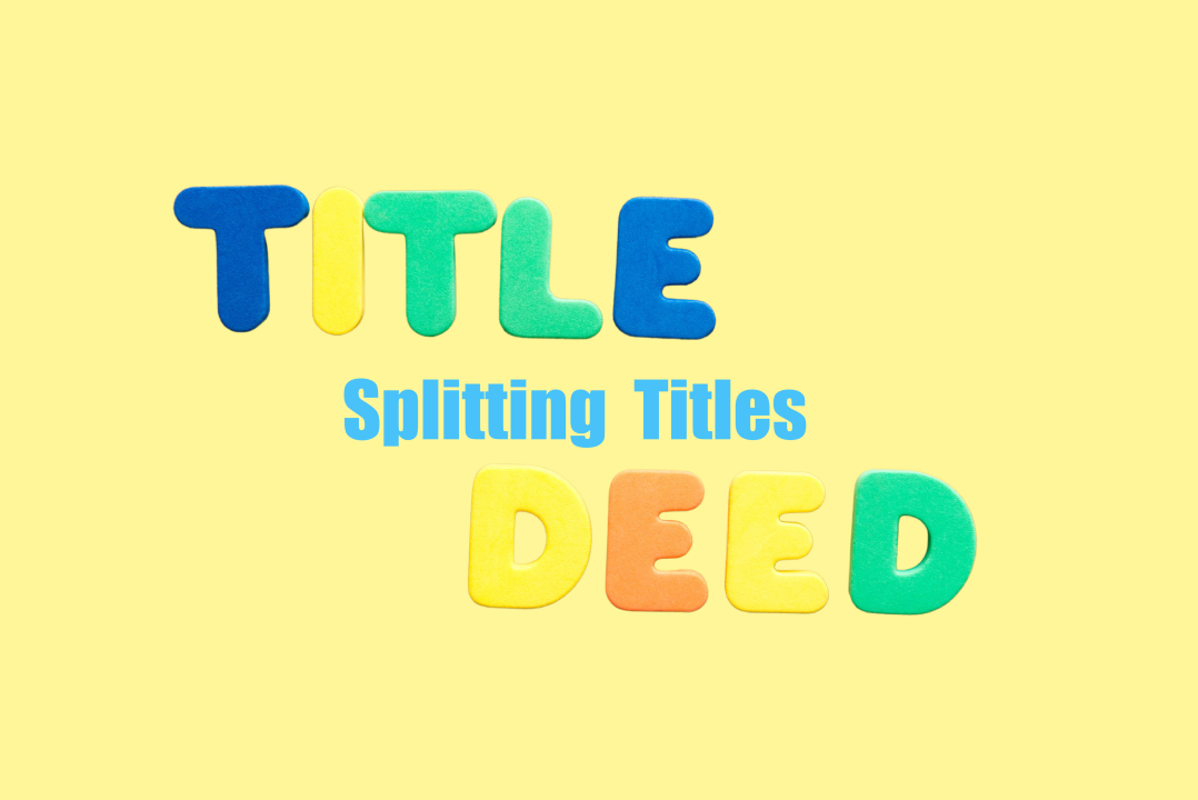 Splitting the Title of a Multi- Unit Freehold Block of Flats Splitting the Title of a Multi- Unit Freehold Block of Flats