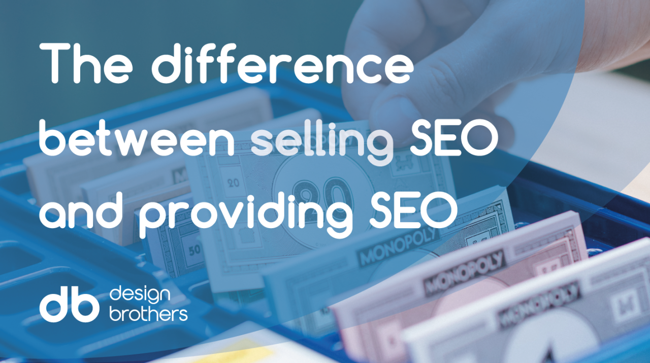 The difference between selling SEO and providing SEO is the same as ... The difference between selling SEO and providing SEO is the same as ...