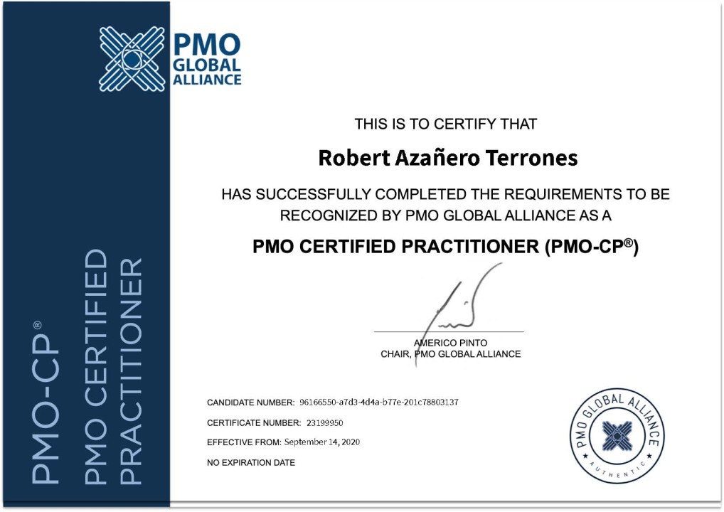 LA CERTIFICACION PMO-CP (PMO CERTIFIED PRACTITIONER) LA CERTIFICACION PMO-CP (PMO CERTIFIED PRACTITIONER)