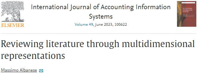 Reviewing literature through multidimensional representations Reviewing literature through multidimensional representations