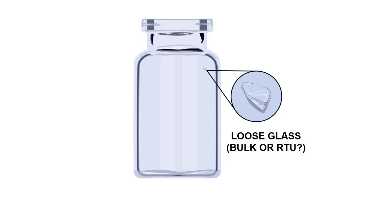 Pharma glass defects - Part 13. Loose glass Pharma glass defects - Part 13. Loose glass