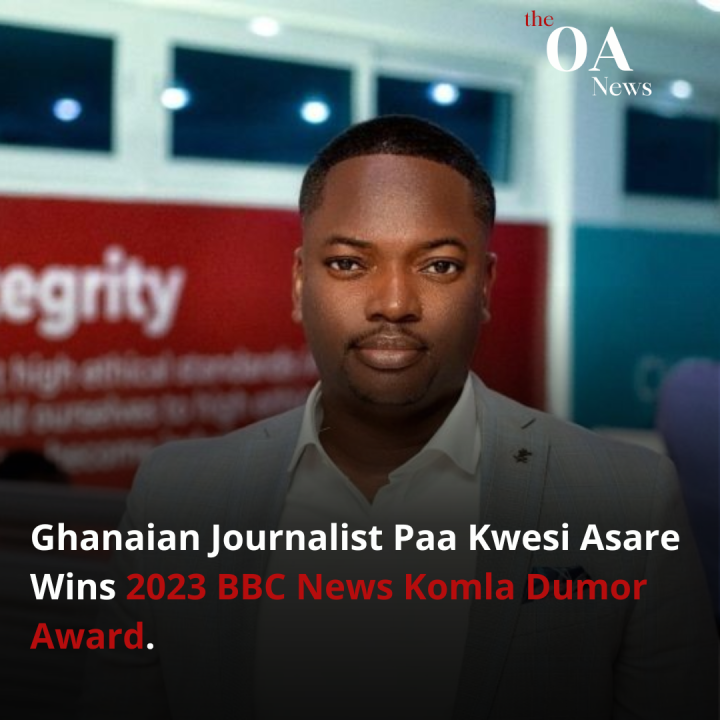 Ghanaian Journalist Paa Kwesi Asare Wins 2023 BBC News Komla Dumor Award. Ghanaian Journalist Paa Kwesi Asare Wins 2023 BBC News Komla Dumor Award.