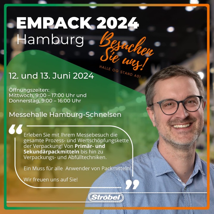 Besuchen Sie uns auf der Empack-Messe in Hamburg Besuchen Sie uns auf der Empack-Messe in Hamburg