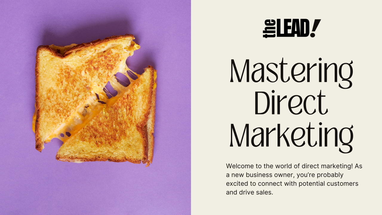 Mastering Direct Marketing: A Comprehensive Guide for New Business Owners Mastering Direct Marketing: A Comprehensive Guide for New Business Owners