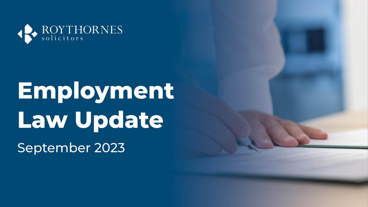 Employment Law Update - September 2023 Employment Law Update - September 2023