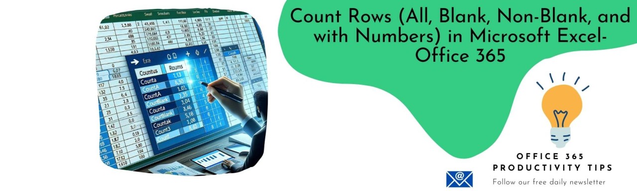 Count Rows (All, Blank, Non-Blank, and Numbers) in Excel Count Rows (All, Blank, Non-Blank, and Numbers) in Excel