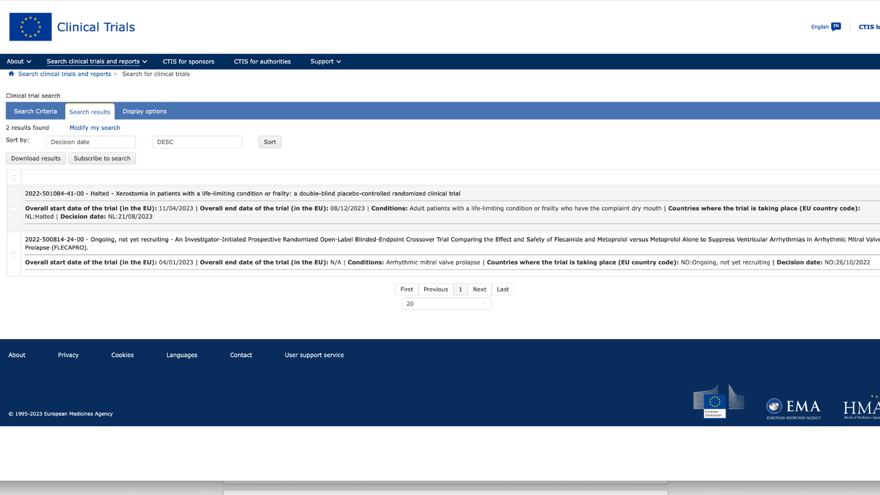 2 first Serious Breaches made public in EU CTIS 2 first Serious Breaches made public in EU CTIS