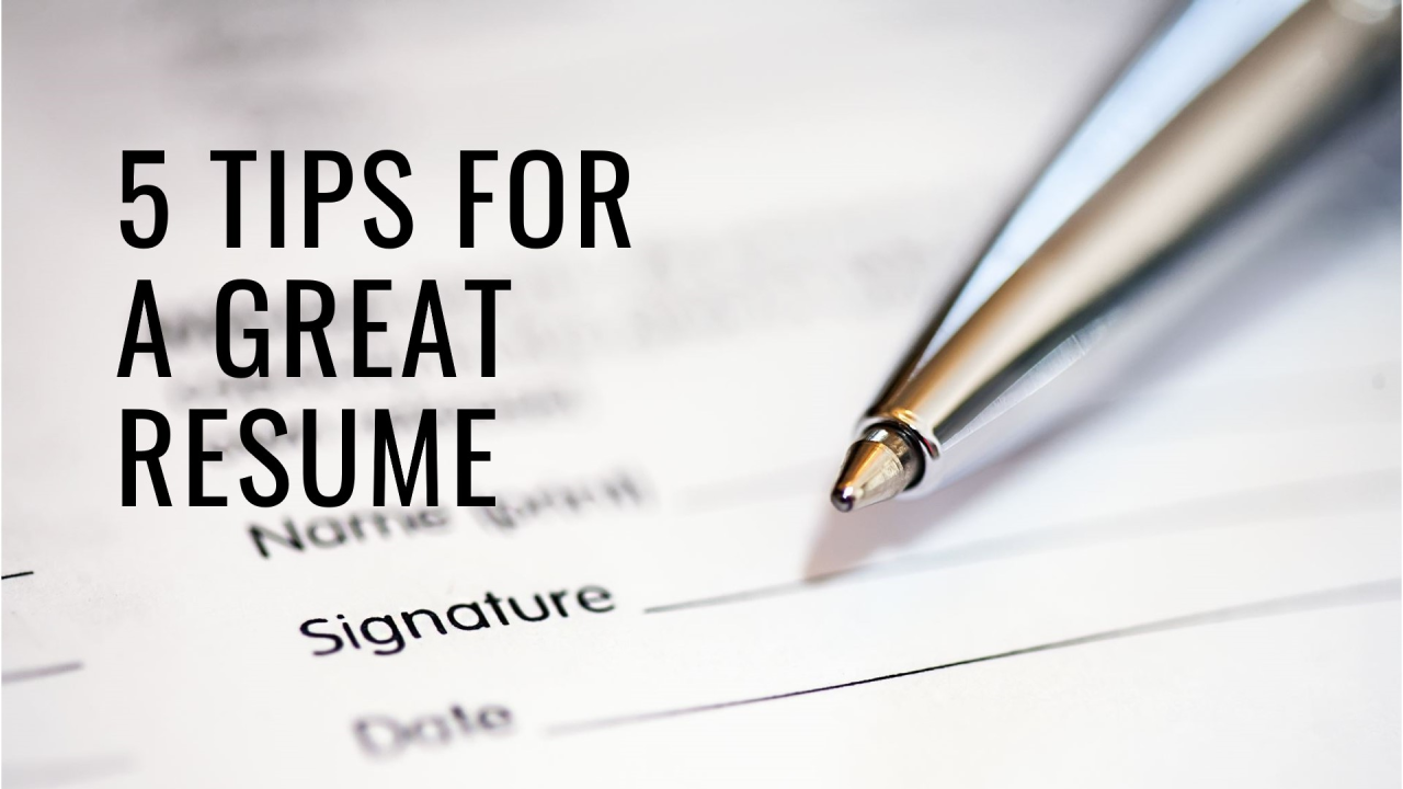 Crafting Your Career: 5 Essential Tips for a Standout Resume Crafting Your Career: 5 Essential Tips for a Standout Resume