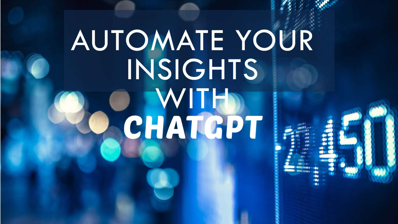 ChatGPT Advanced Data Analytics: Automating Insights and Decision-Making ChatGPT Advanced Data Analytics: Automating Insights and Decision-Making