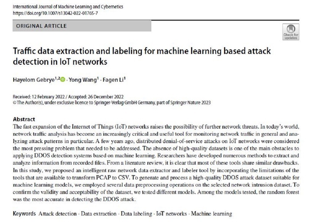 Traffic data extraction and labeling for machine learning based attack ... Traffic data extraction and labeling for machine learning based attack ...