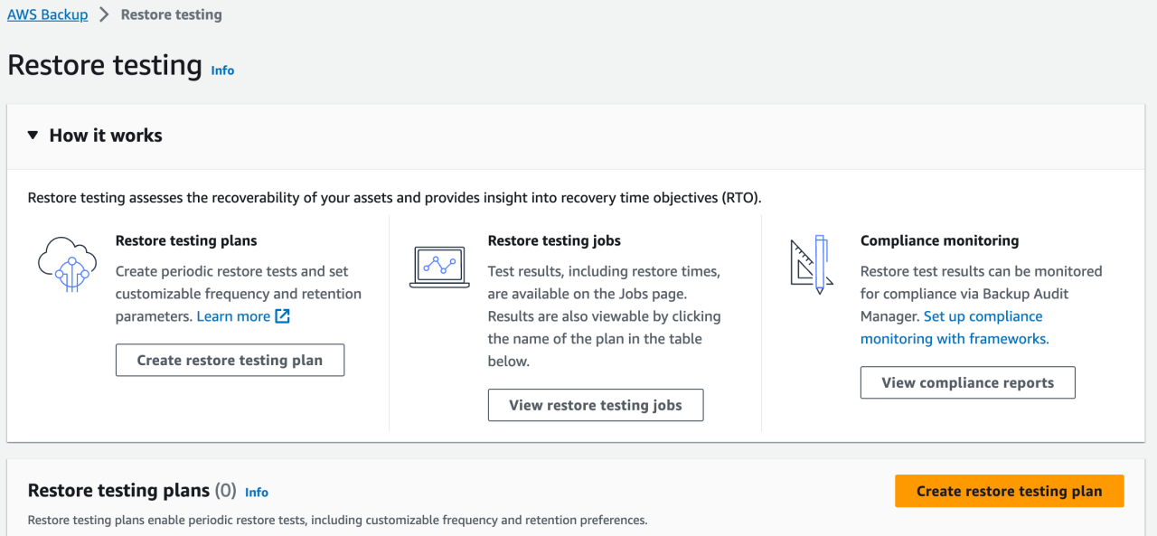 Unveiling AWS Backup - Automatic Restore Testing and Validation Unveiling AWS Backup - Automatic Restore Testing and Validation