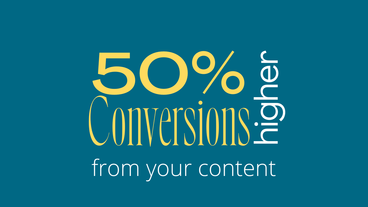 50% Higher Marketing Conversions 50% Higher Marketing Conversions