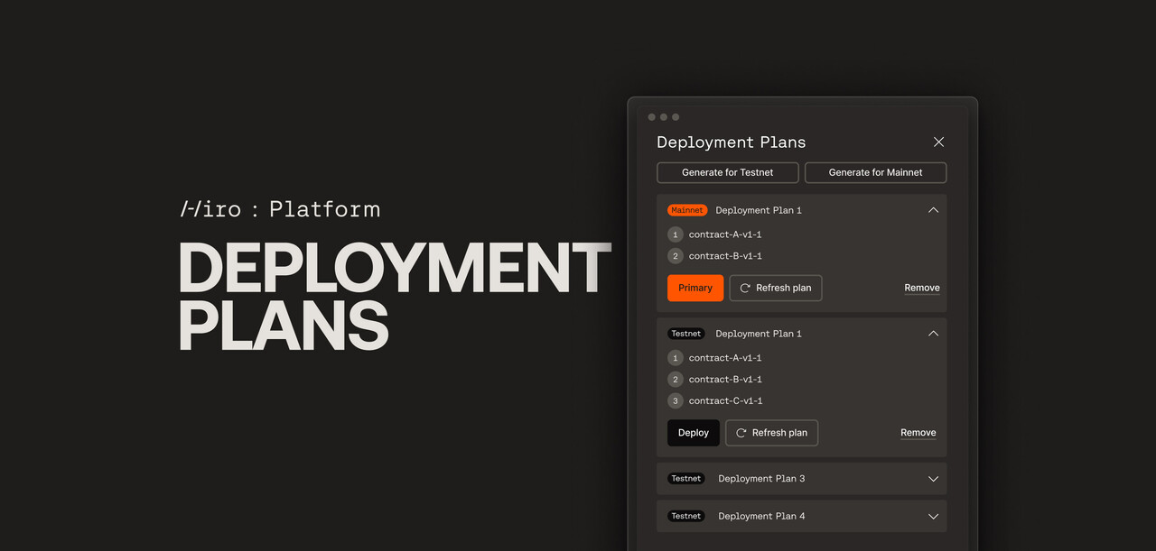 Orchestrate Your Contract Deployments in the Hiro Platform Create ... Orchestrate Your Contract Deployments in the Hiro Platform Create ...
