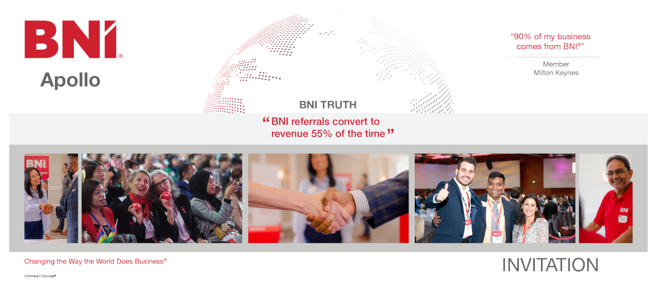 Unleashing the Power of Face-to-Face Networking: BNI Apollo Event, 6 March Unleashing the Power of Face-to-Face Networking: BNI Apollo Event, 6 March