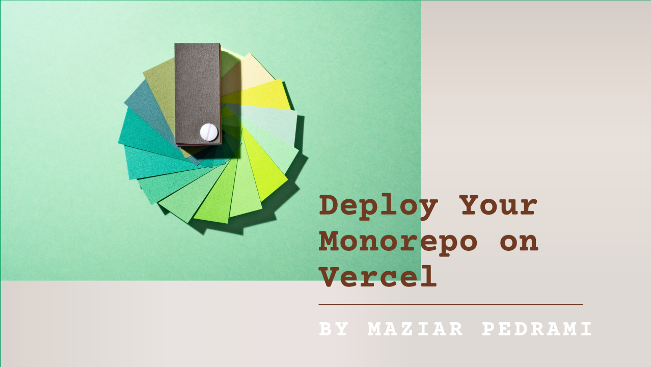 Deploying a Github monorepo on vercel Deploying a Github monorepo on vercel