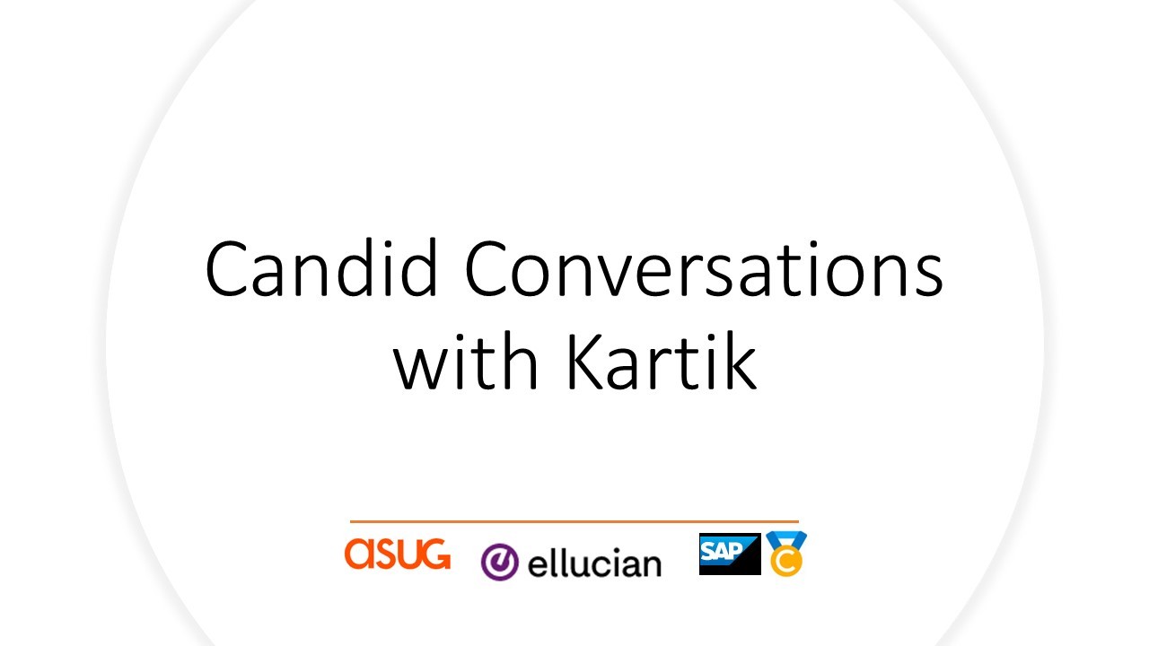 Candid Conversations with Kartik, Season 1, Topic 1 Candid Conversations with Kartik, Season 1, Topic 1