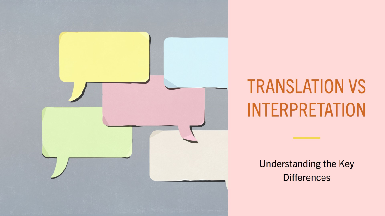 Differences between Translation and Interpretation Differences between Translation and Interpretation