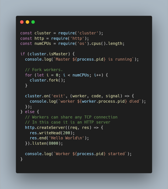 Node Tip - Use clustering for horizontal scaling Node Tip - Use clustering for horizontal scaling