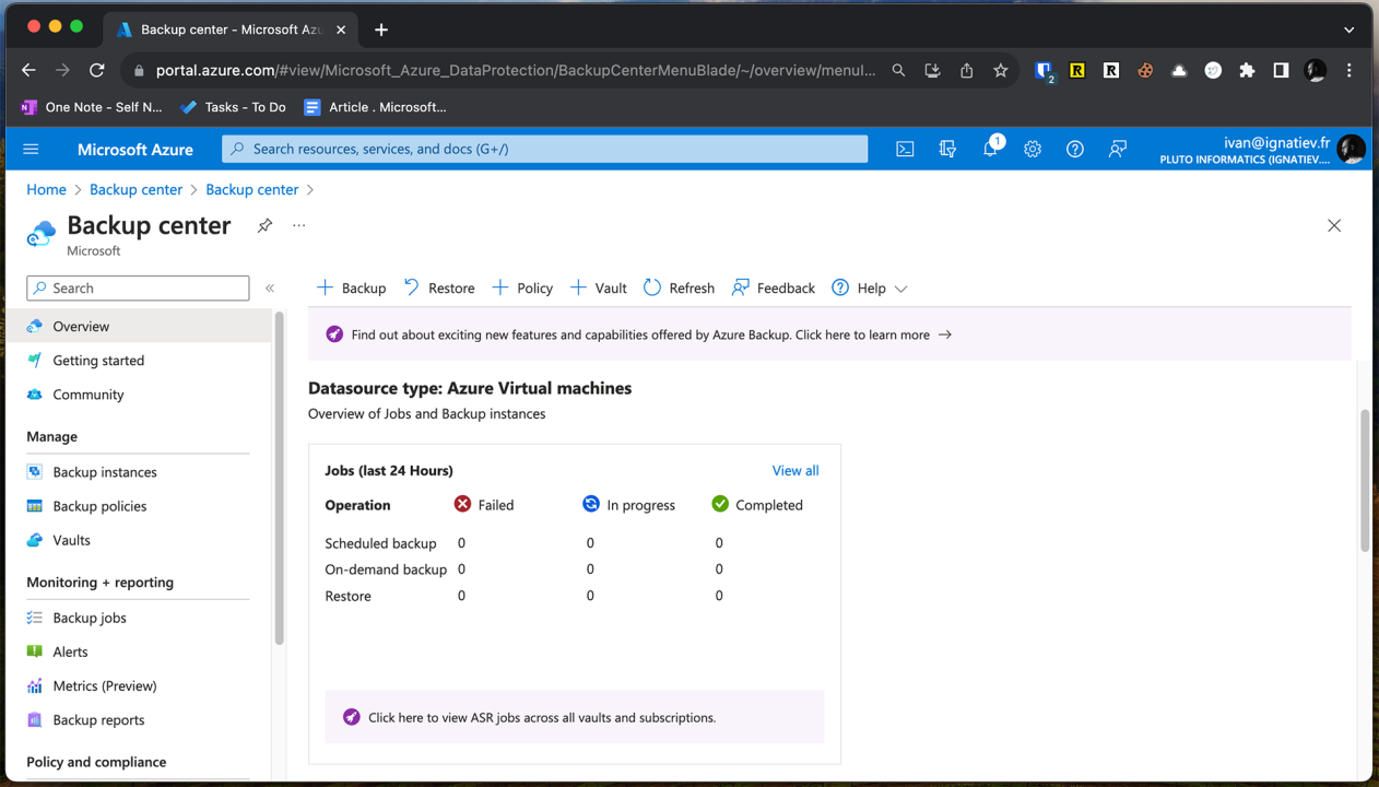 Microsoft Azure: Native Backup Tools and Services Microsoft Azure: Native Backup Tools and Services