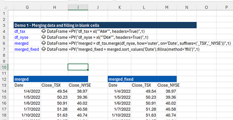 Python for Finance in Excel — Filling in Blanks in Financial Trading Data Python for Finance in Excel — Filling in Blanks in Financial Trading Data