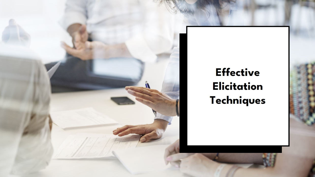 Elicitation Techniques in Business Analysis Elicitation Techniques in Business Analysis