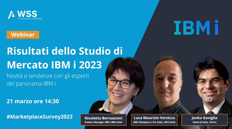 📢 OGGI WEBINAR! Risultati dello Studio di mercato IBM i 2023 📢 OGGI WEBINAR! Risultati dello Studio di mercato IBM i 2023