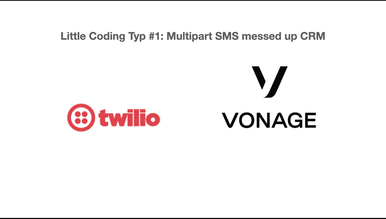 Little Coding Typ #1: Multipart SMS messed up CRM Little Coding Typ #1: Multipart SMS messed up CRM
