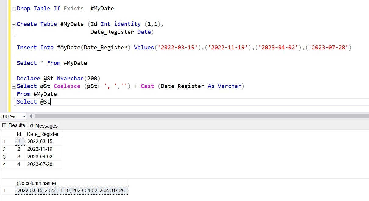 SQL SERVER – Comma Separated Values from Table Column SQL SERVER – Comma Separated Values from Table Column