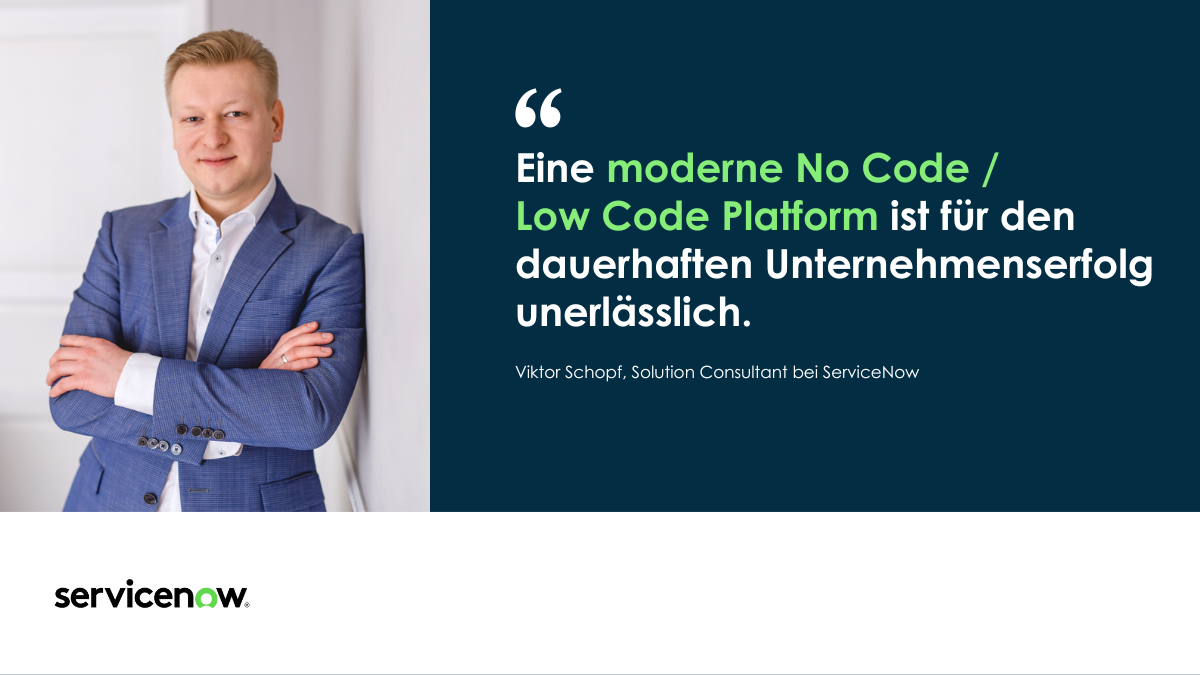 Eine moderne No Code / Low Code Platform ist für den dauerhaften ... Eine moderne No Code / Low Code Platform ist für den dauerhaften ...