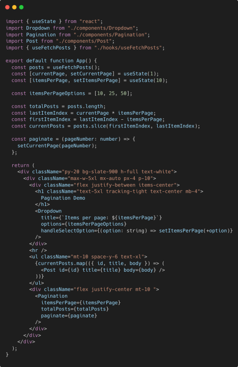 Making Paginations with React and TypeScript Making Paginations with React and TypeScript