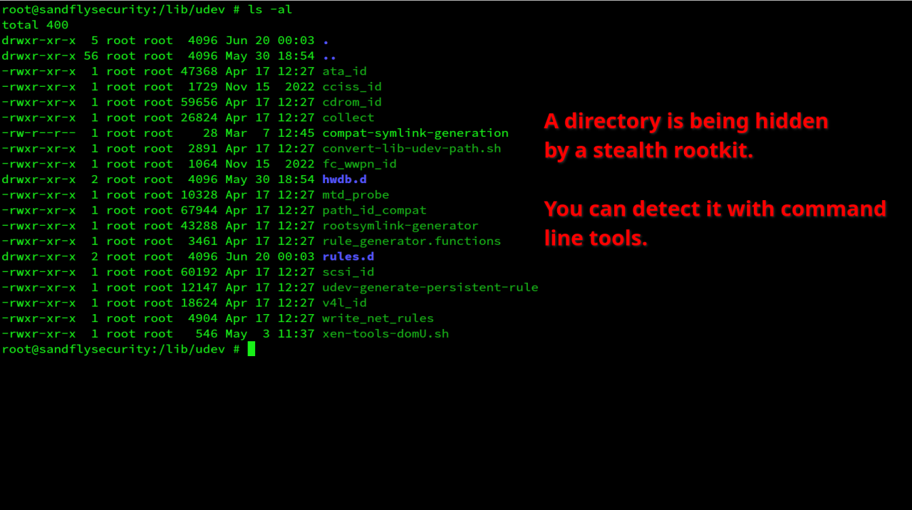 Detecting Linux Stealth Rootkits with Directory Link Errors Detecting Linux Stealth Rootkits with Directory Link Errors