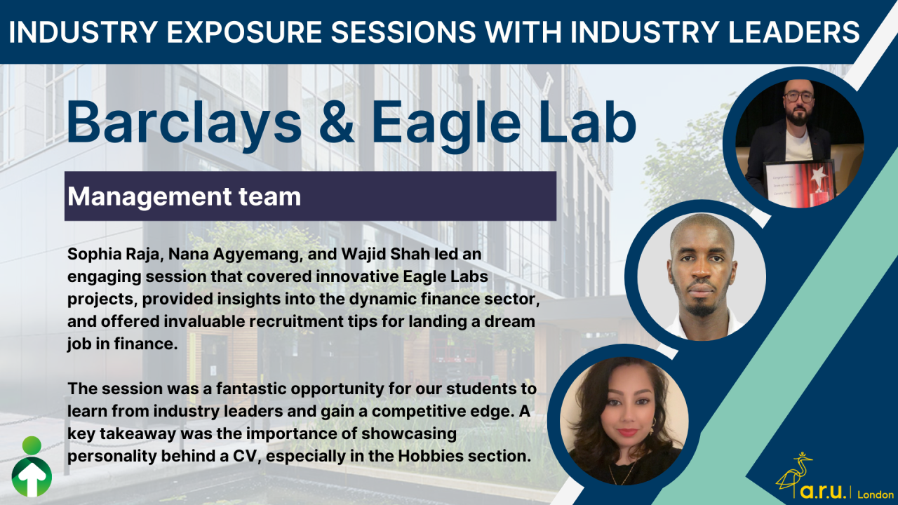 Industry Exposure Session with Barclays & Eagle Lab. Industry Exposure Session with Barclays & Eagle Lab.