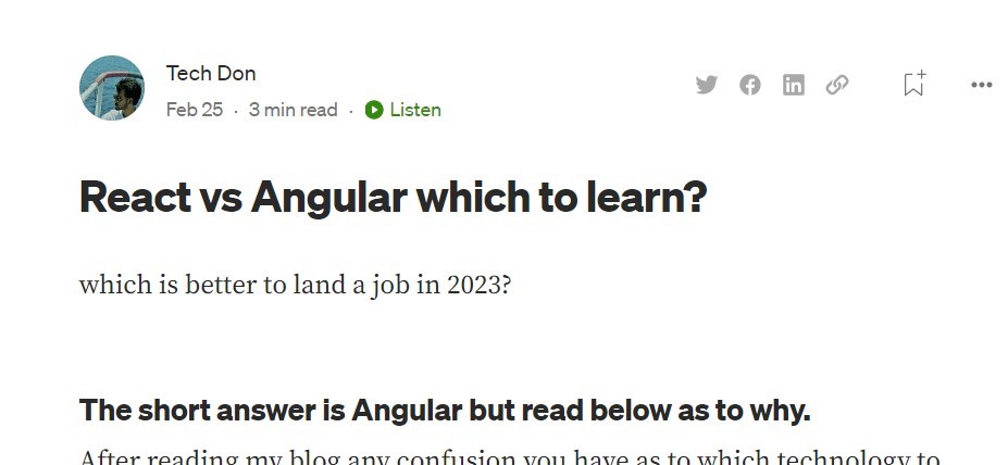 React vs Angular React vs Angular