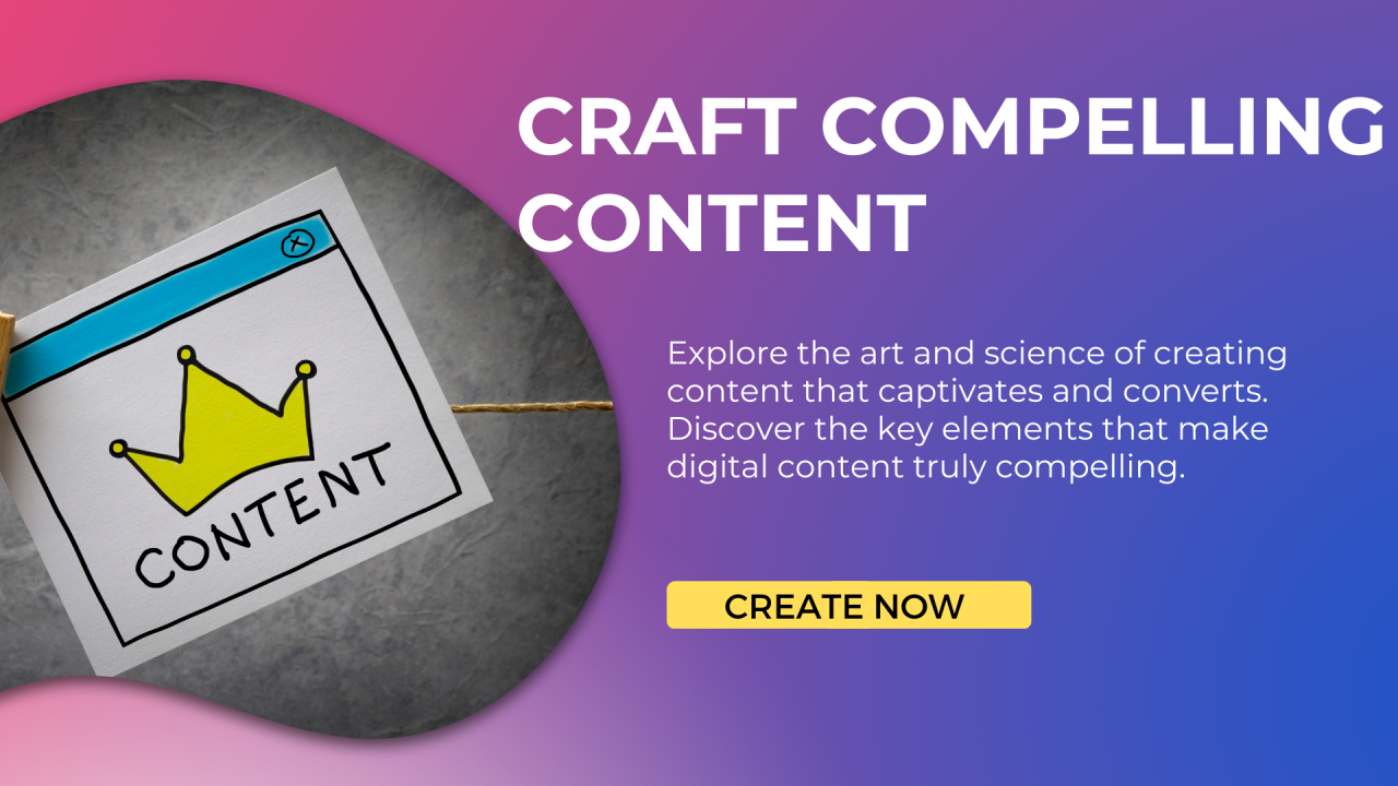 Mastering the Art of Crafting Compelling Digital Content Mastering the Art of Crafting Compelling Digital Content