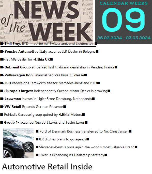 News of the Week, Automotive Retail Inside News of the Week, Automotive Retail Inside