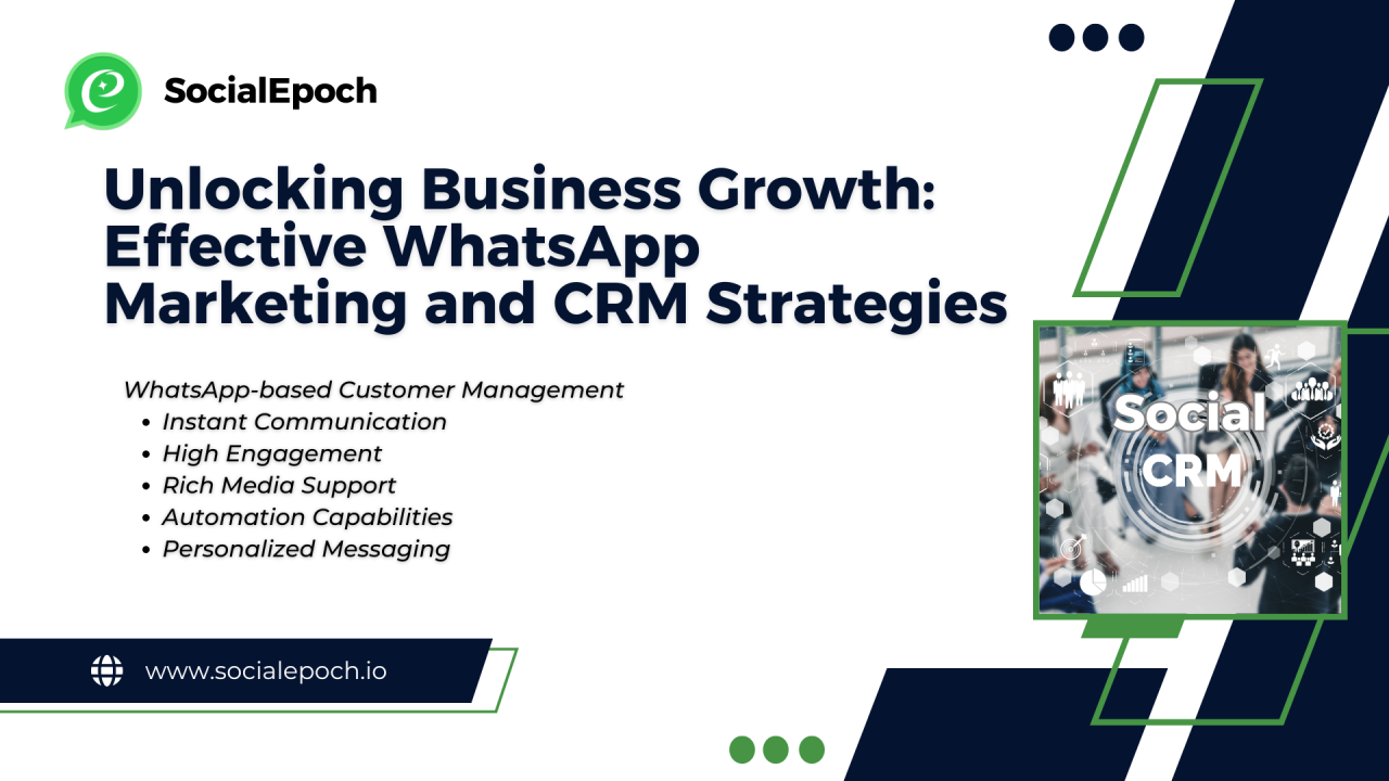 Unlocking Business Growth: Effective WhatsApp Marketing and CRM Strategies Unlocking Business Growth: Effective WhatsApp Marketing and CRM Strategies