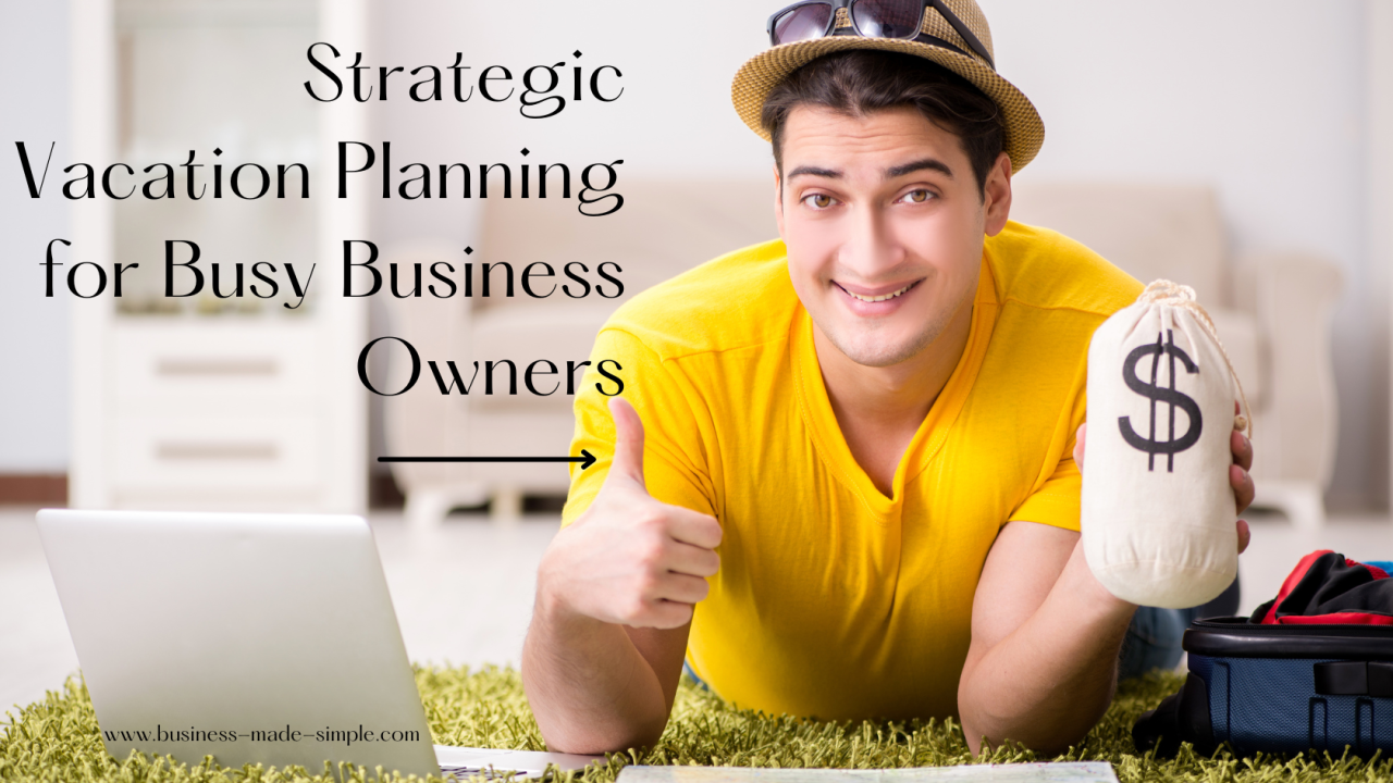 Strategic Vacation Planning for Busy Business Owners Strategic Vacation Planning for Busy Business Owners