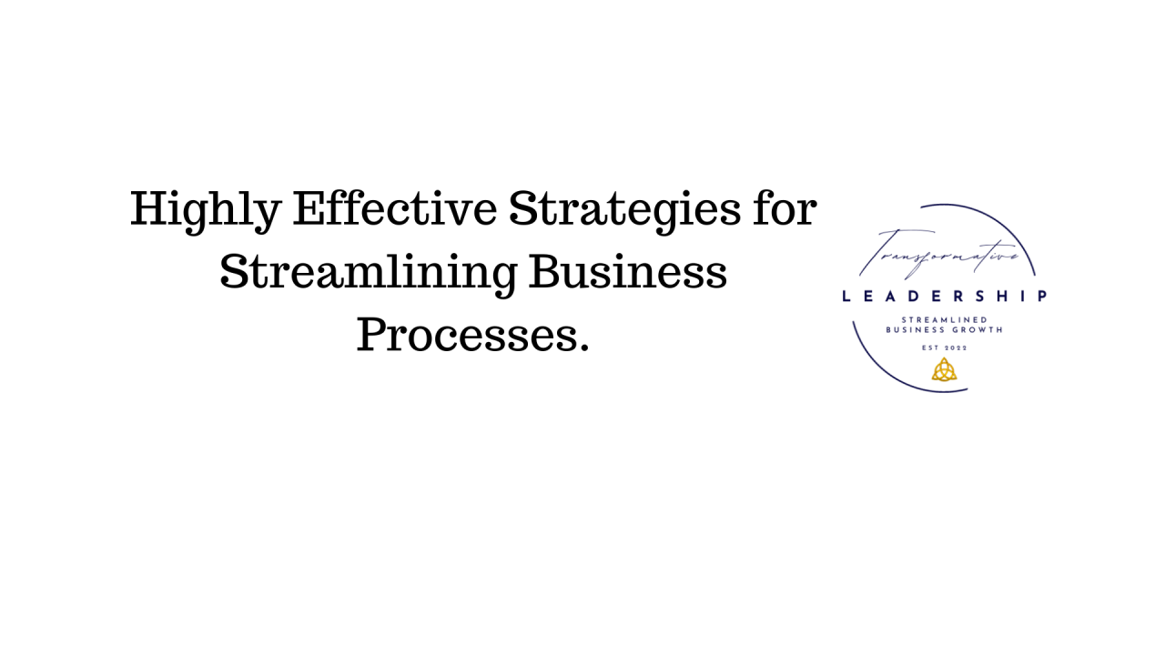 Highly Effective Strategies for Streamlining Business Proces Highly Effective Strategies for Streamlining Business Proces