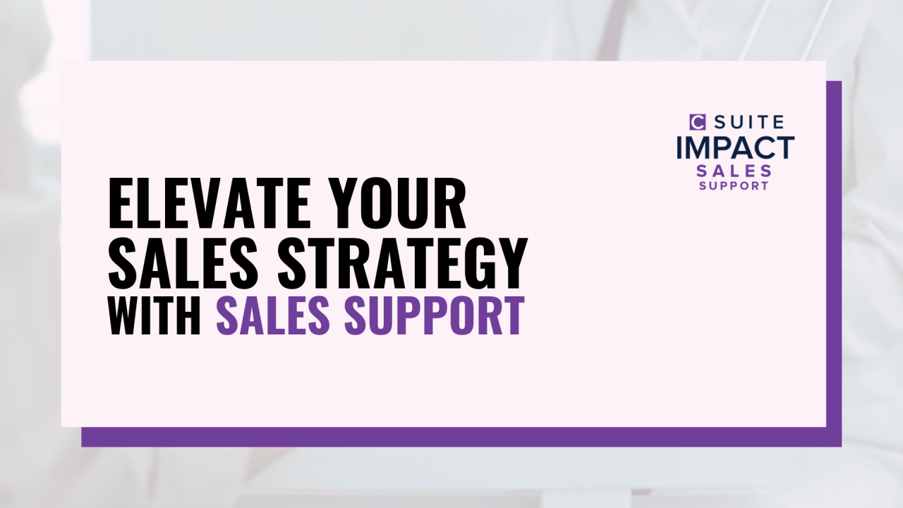 Elevate Your Sales Strategy with Sales Support Elevate Your Sales Strategy with Sales Support