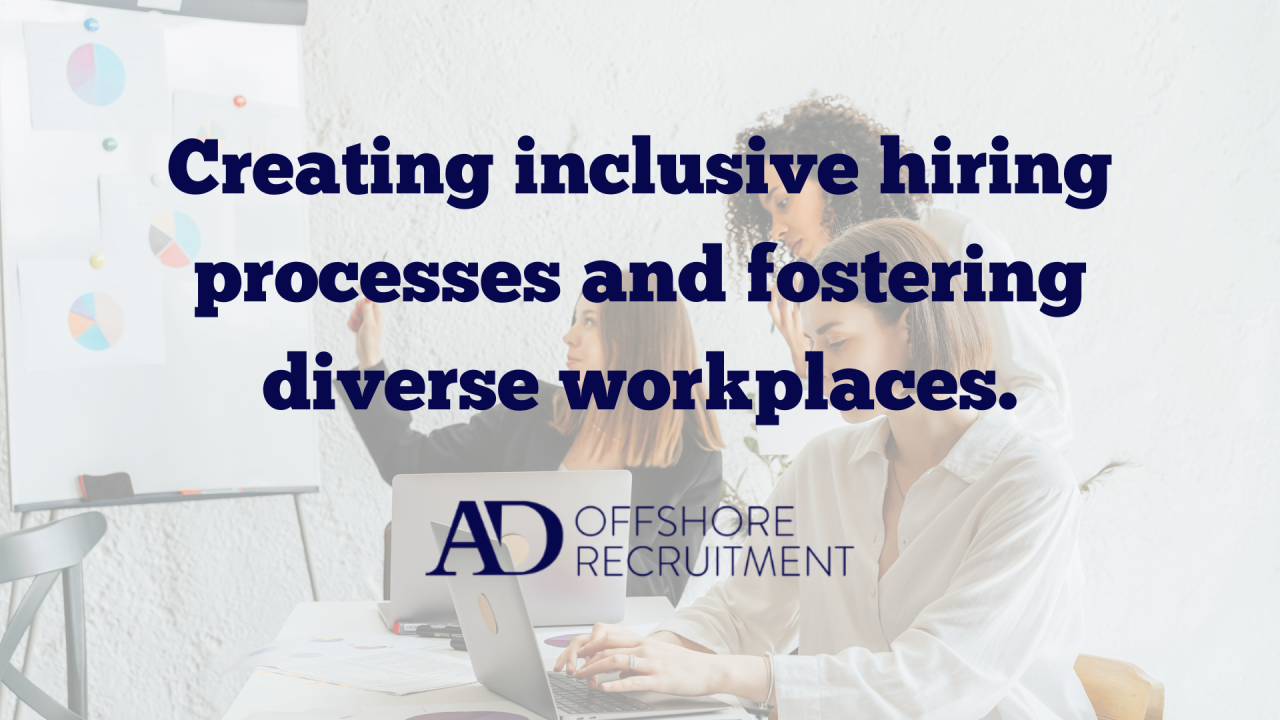 Creating inclusive hiring processes and fostering diverse workplace. Creating inclusive hiring processes and fostering diverse workplace.
